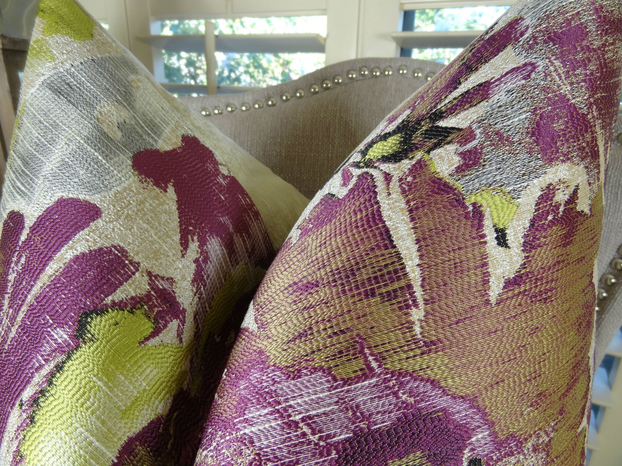 Fuchsia Magenta Luxury Sofa Pillow, Floral Throw Pillow, 11371 ...